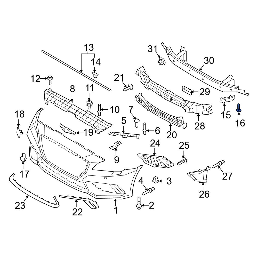 Genesis OE 1249305167E - Bumper Cover Screw