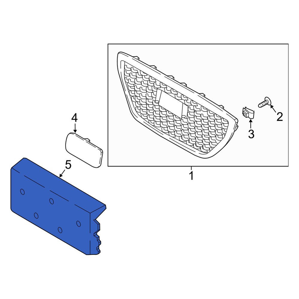 Genesis OE 86519B1810 - Front License Plate Bracket