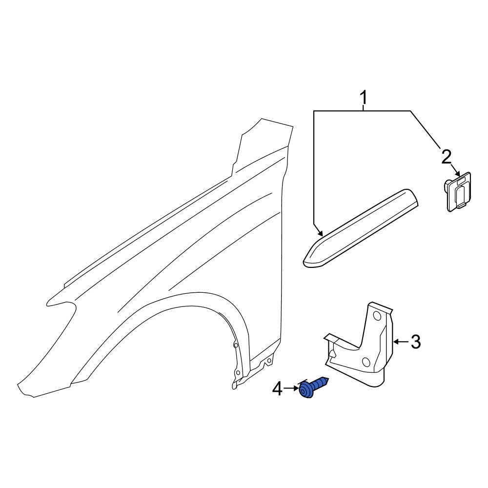 Genesis OE 1249305207E - Fender Liner Screw