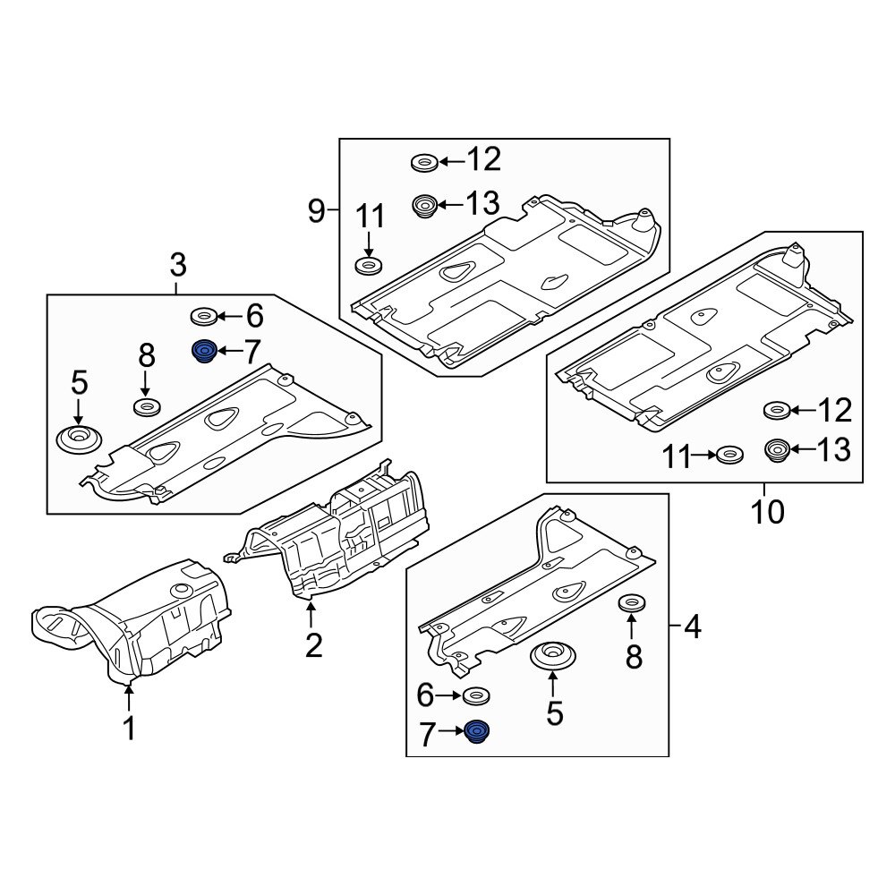 Genesis OE 84220B2000 - Bumper Cover Heat Shield Clip