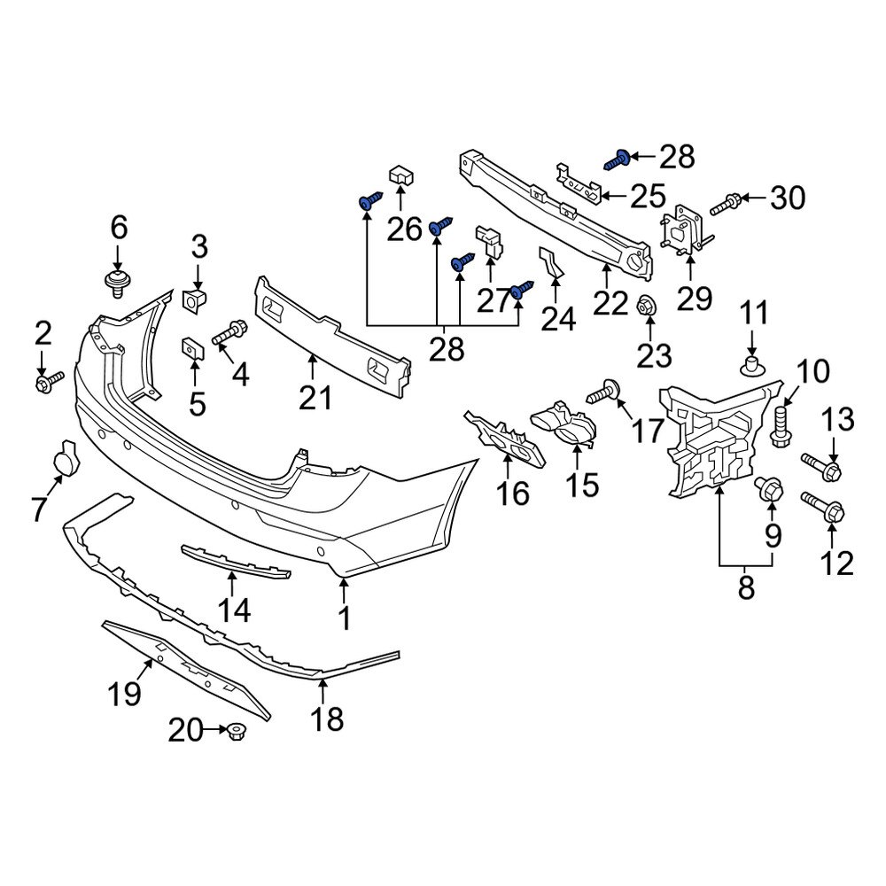 Genesis OE 1249305167E - Bumper Cover Screw