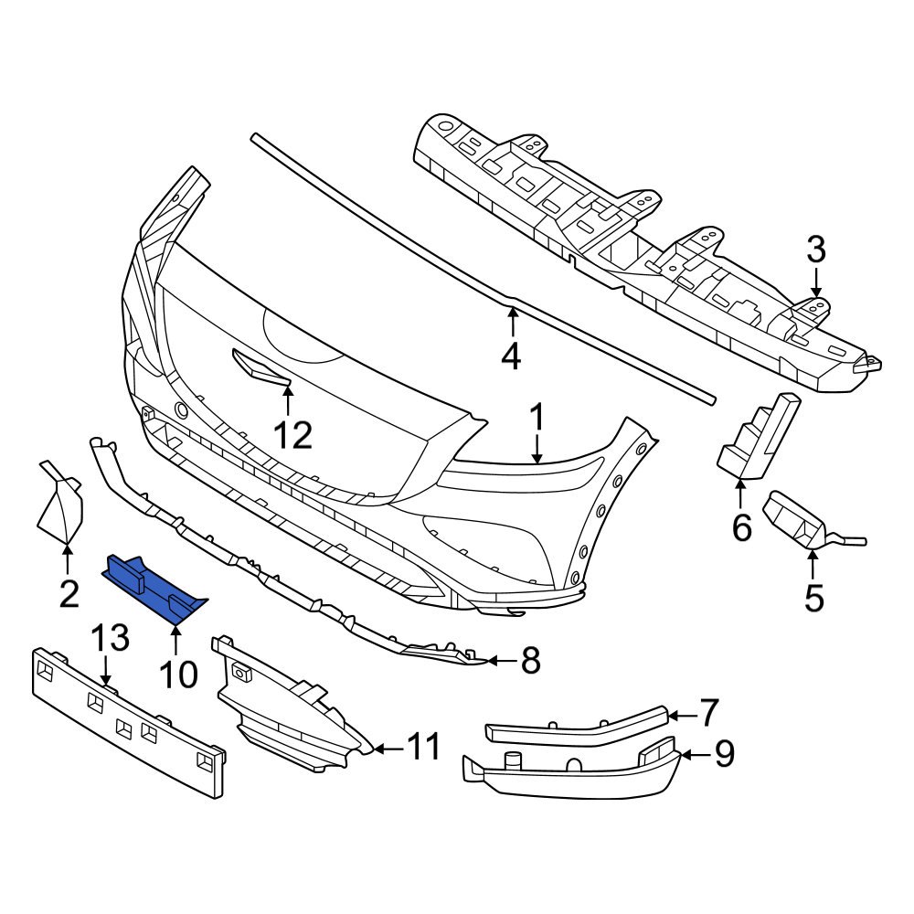 Genesis OE 86300T6500 - Front Bumper Cover Emblem
