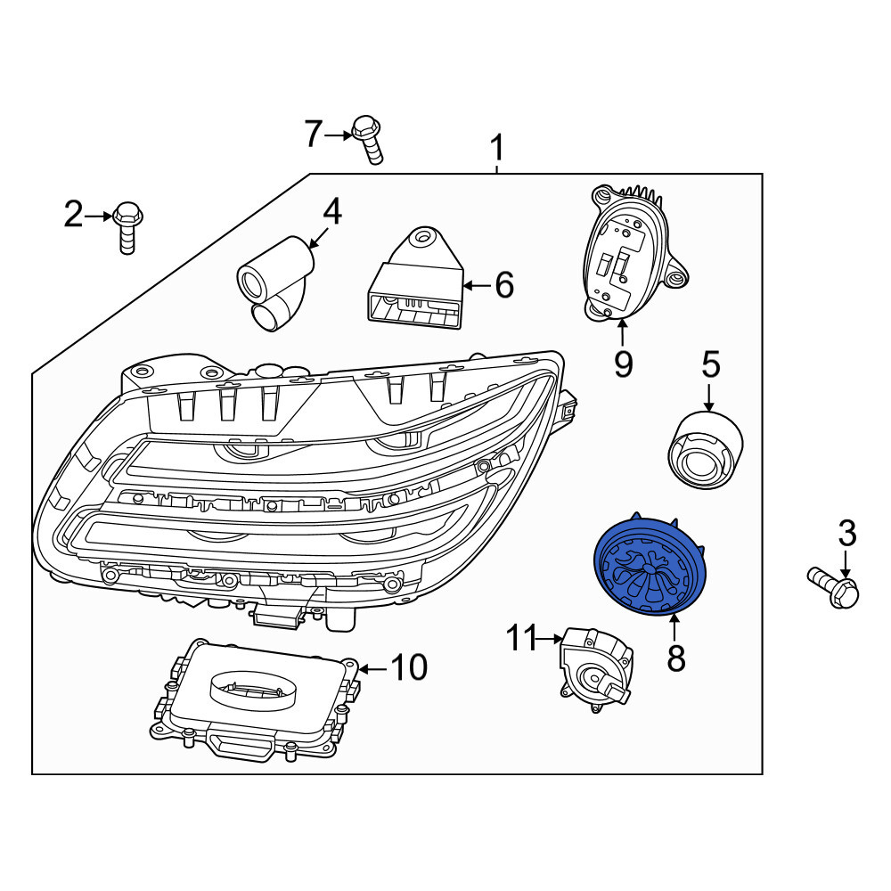 Genesis OE 92140H8000 - Front Outer Headlight Bulb Cap