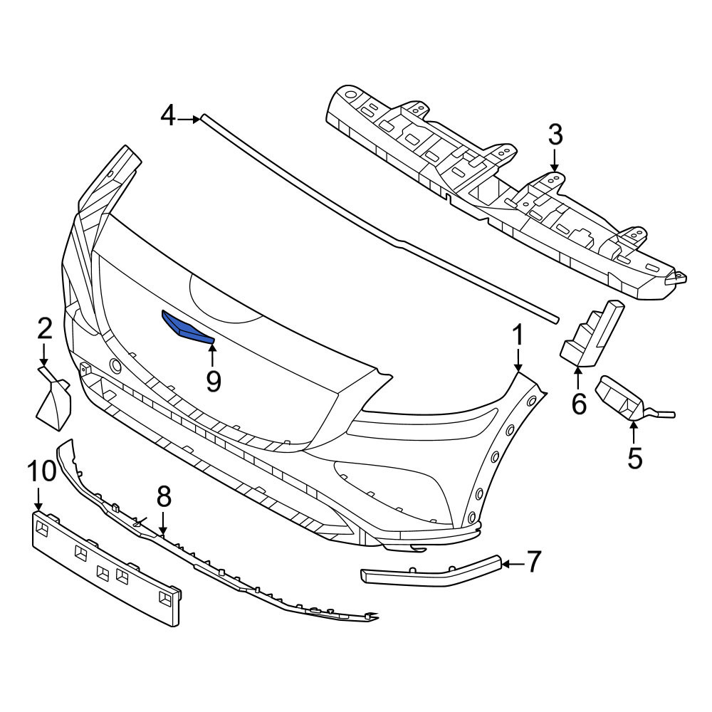 Genesis OE 86300T6500 - Front Bumper Cover Emblem