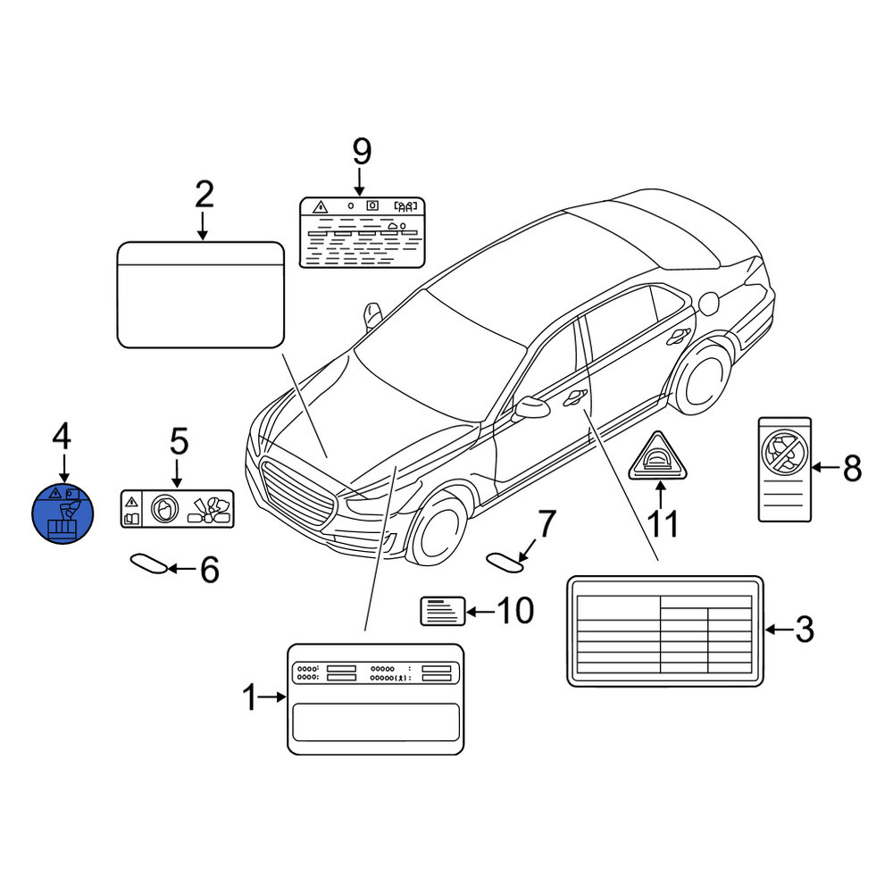 Genesis OE 25328B1000 - Caution Label
