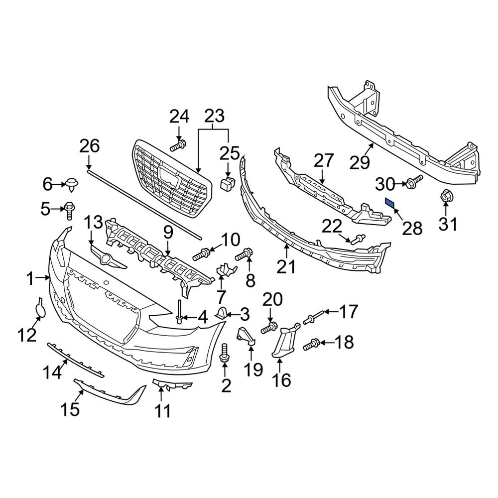 Genesis OE 0K2A150044 - Bumper Impact Absorber Nut