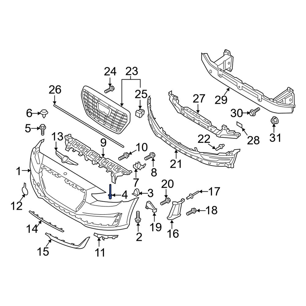 Genesis OE 1416003133 - Bumper Cover Rivet