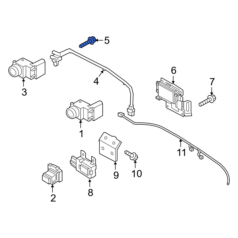 Genesis OE 1244105167B - Fog Light Trim Screw