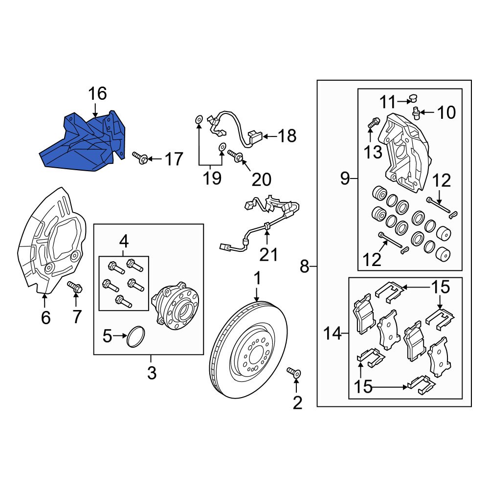 Genesis OE 86568D2000 - Front Right Brake Air Duct