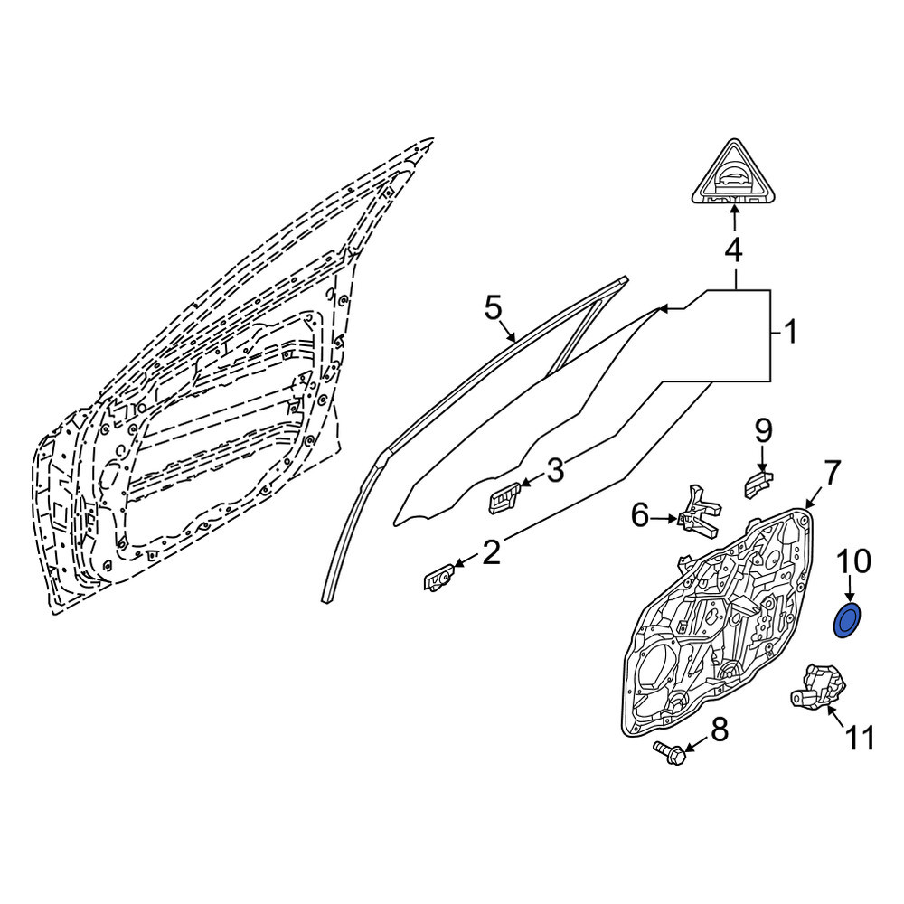 Genesis OE 1731330000 - Door Panel Carrier Screw Cap