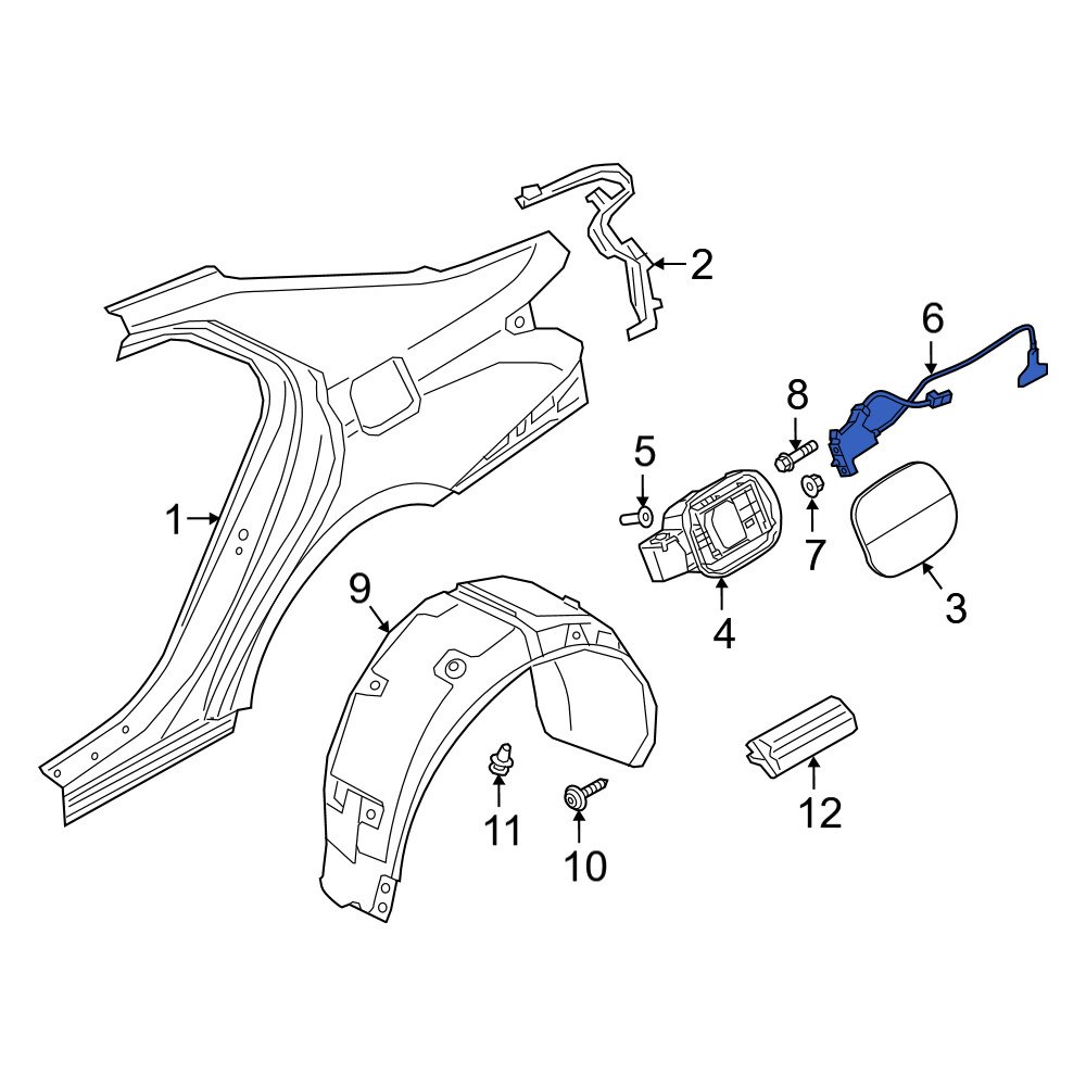 Genesis OE 81590B1000 - Rear Fuel Filler Door Lock Actuator