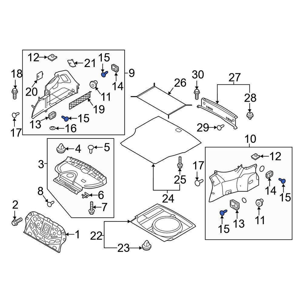 Genesis OE 1416003133 - Bumper Cover Rivet