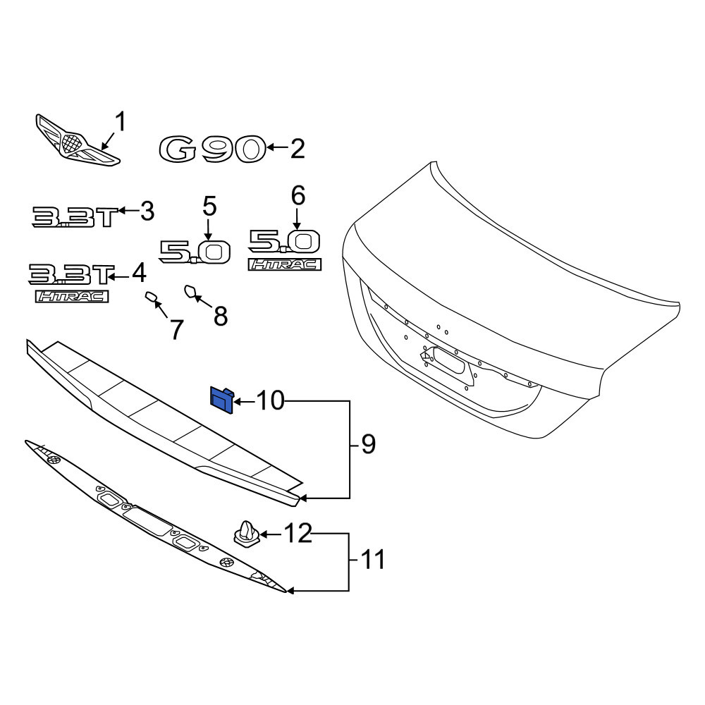 Genesis OE 877561F000 - Door Molding Clip