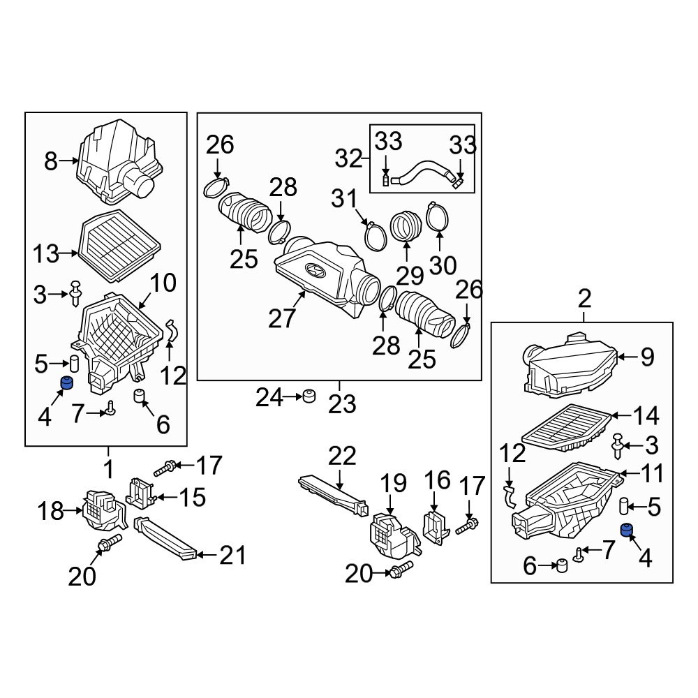 Genesis OE 281603R030 - Upper Air Filter Housing Grommet