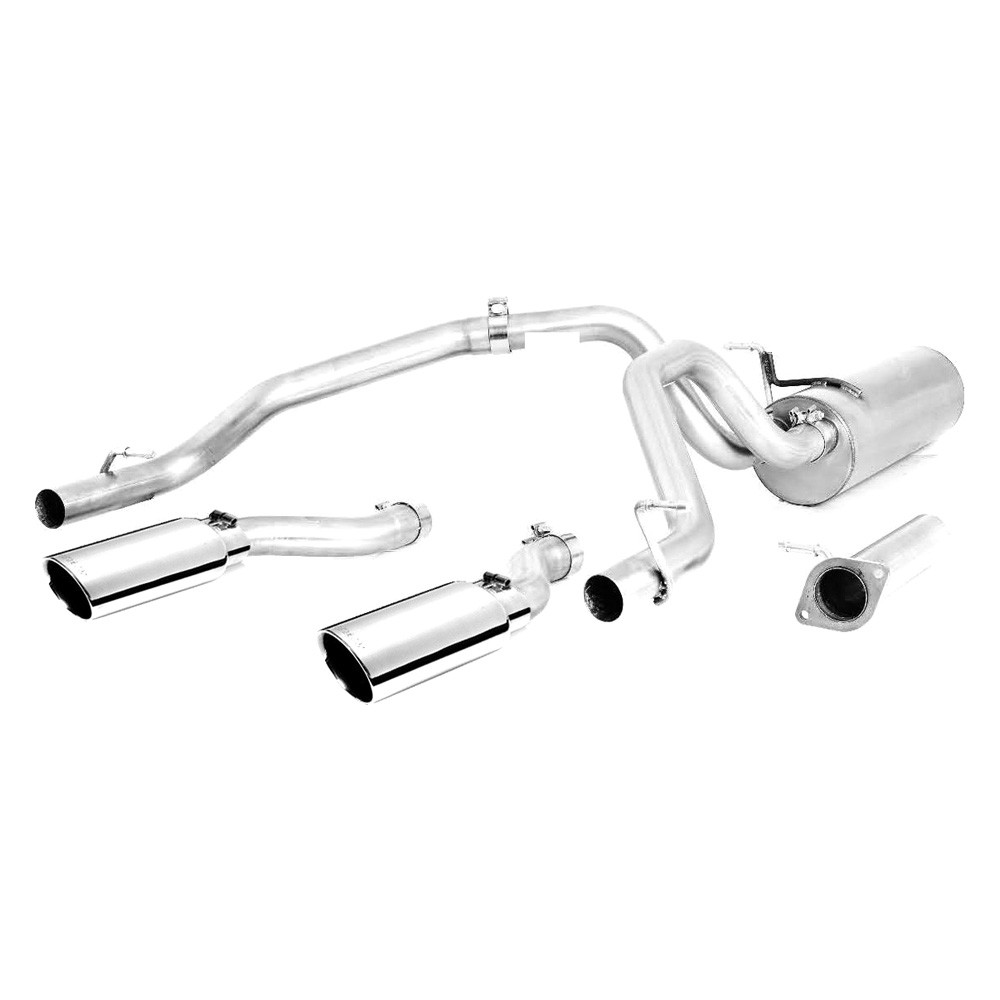 Gibson® 66572 - Stainless Steel Cat-Back Exhaust System with Split Rear ...