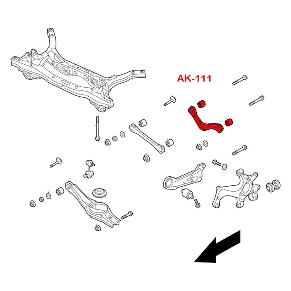 Godspeed Project® AK-111-A - Rear Adjustable Tubular Camber Arms