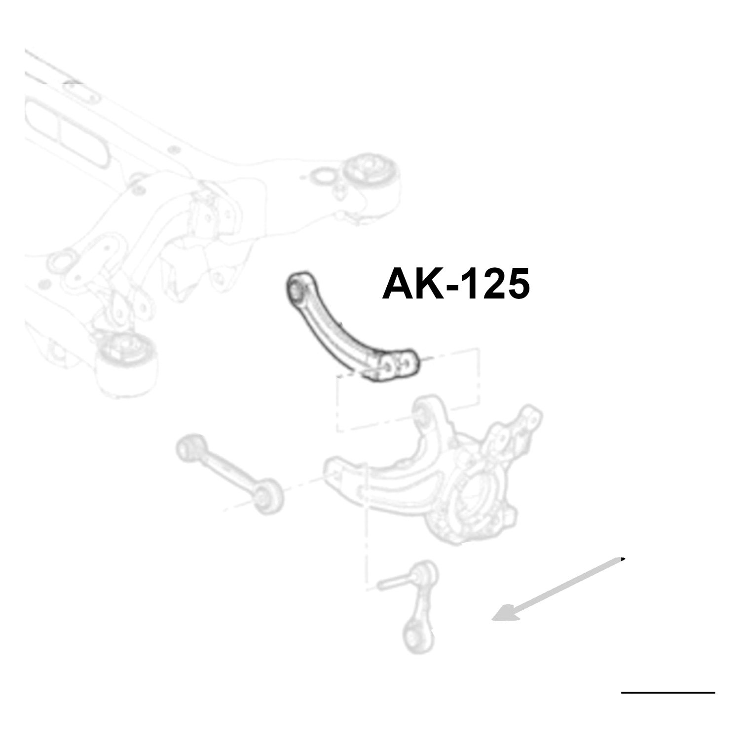 Godspeed Project® AK-125 - Rear Upper Adjustable Spherical Bearing ...