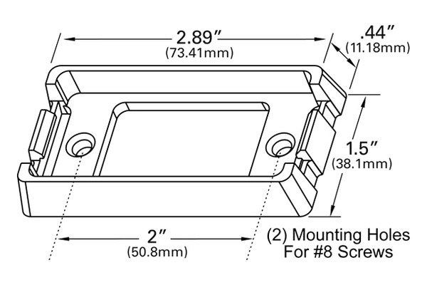 Grote® 43980 - Chrome Screw Mount Bracket Kit for for Small Rectangular ...
