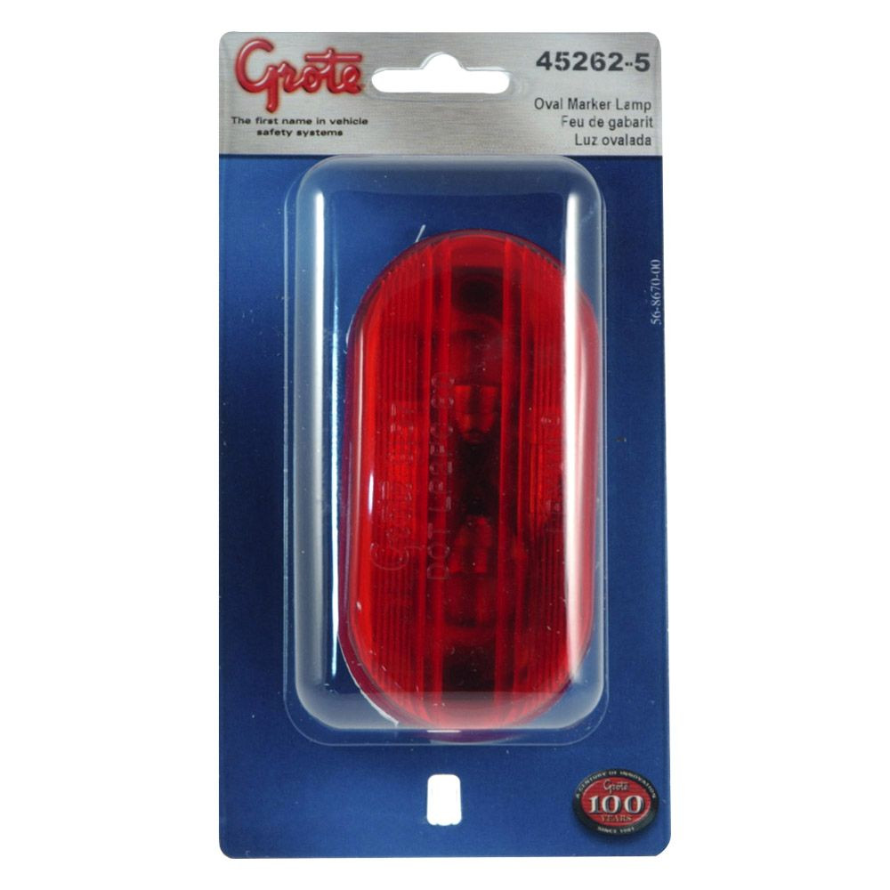 Grote® 45262-5 - Optic Lens Red Oval Clearance Marker Light
