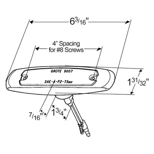 Grote® 45662 - 1.25" Low-Profile Red Screw Mount Clearance Marker Light ...