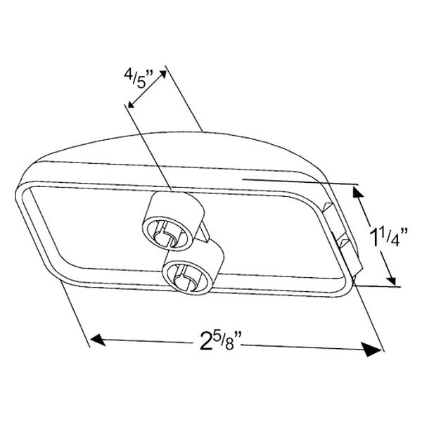 Grote® 46412 - 3" Red Grommet/Bracket Mount Clearance Marker Light