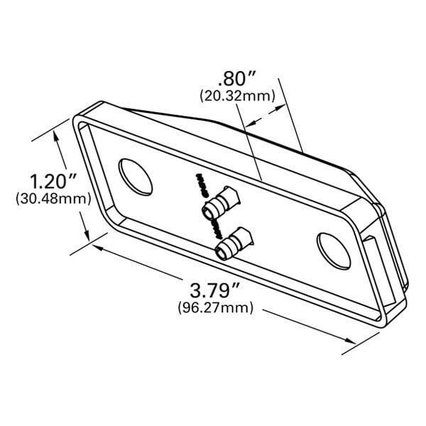 Grote® 46743-3 - Yellow Rectangular Clearance Marker Lights
