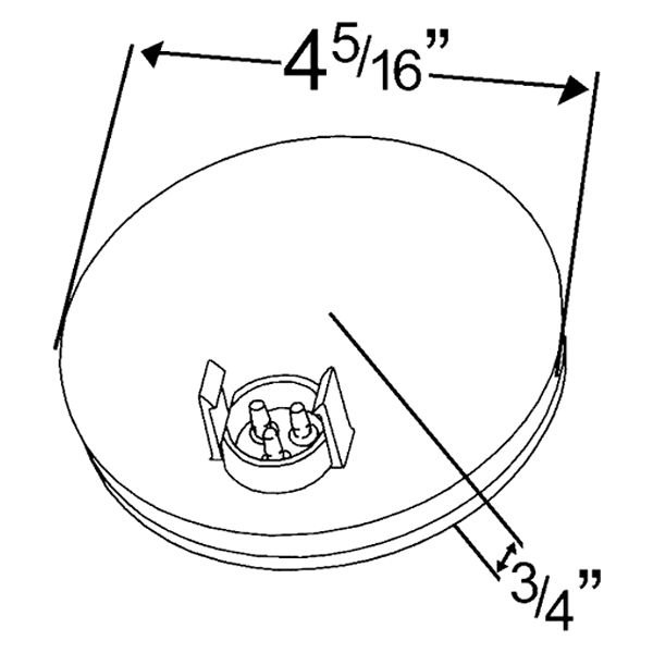Grote® 52162 - SuperNova™ 4" Full-Pattern Red Grommet/Bracket Mount LED ...