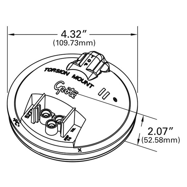 Grote® 52772 - Torsion Mount II™ 4" Red Grommet Mount Combination Tail ...