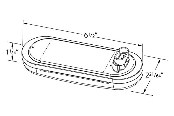 Grote® 54143 - SuperNova™ 6"x2" Rectangular Chrome Amber LED Turn ...