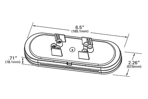 Grote® 54762 - 6" Red Oval Bracket Mount LED Combination Tail Light