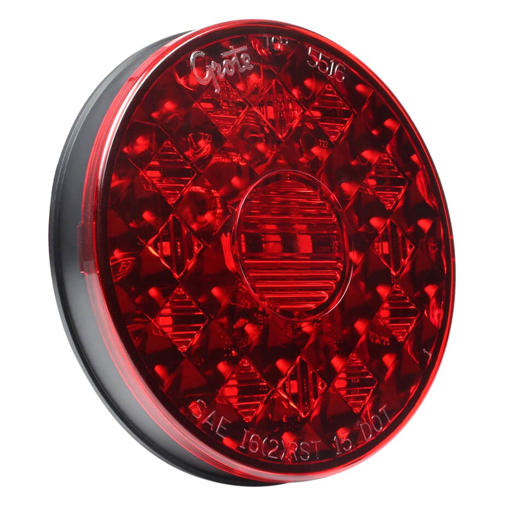 Grote® 55082 - 4" Red Round LED Combination Tail Light with Hardshell ...