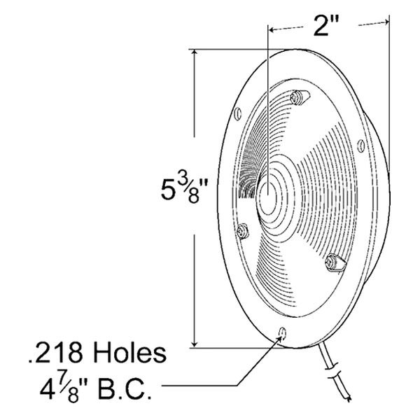 Grote® 60311 - 5.4" Shallow Round Screw Mount Backup Light
