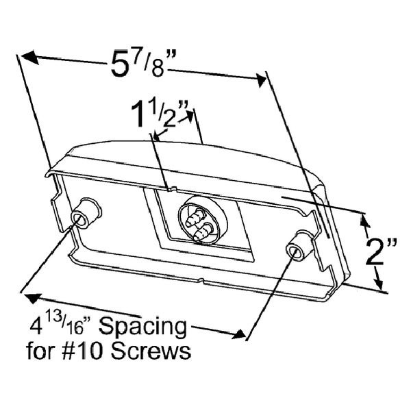 Grote® 60331 - Turtleback™ License Plate Light