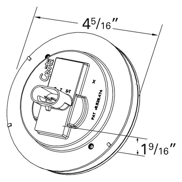 Grote® 62101 - SuperNova NexGen™ 4" Dual-System Grommet/Bracket Mount ...