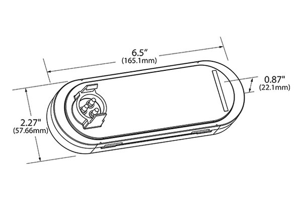 Grote® 62601 - SuperNova™ 6" Dual-System Horizontal Oval Grommet Mount ...