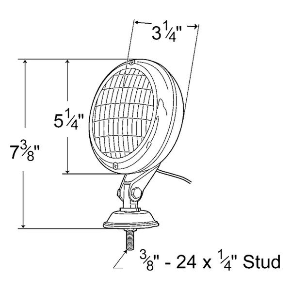 Grote® 64101 - Par 36 5.25" 35W Round Incandescent Enamel Tractor and ...