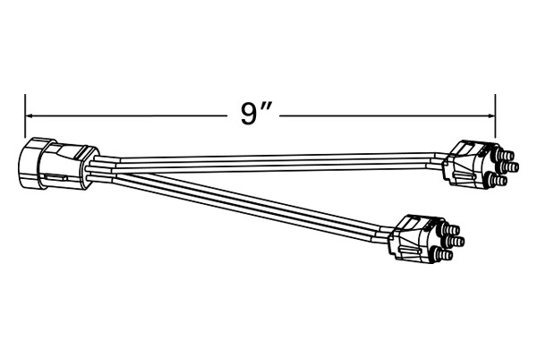 Grote® - Two Lamp 9" Y Adapter Pigtail