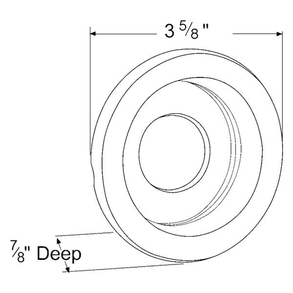 Grote® 91410 - 3" Open Round Grommet for 2.5" Round Lights