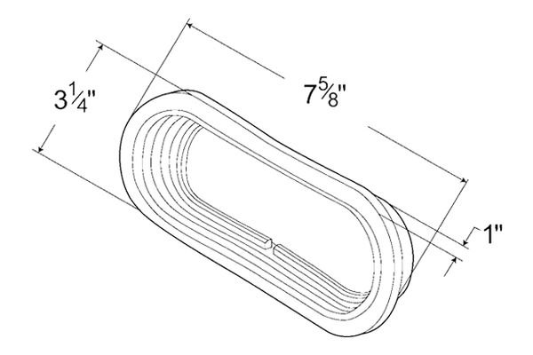 Grote® 92420 - 6" Open Oval Grommet