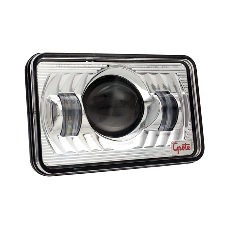 Grote® 94411-5 - 4x6" Rectangular Chrome Projector LED Headlight