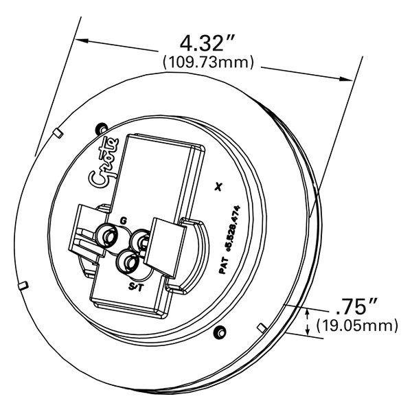Grote® G4023 - Hi Count™ 4" Grommet/Bracket Mount LED Combination Tail ...
