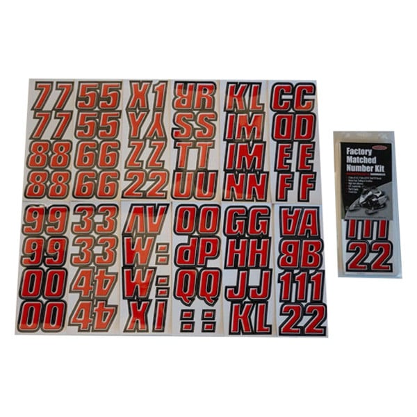 Hardline Products® REBLK500 - Snowmobile Lettering 2" Registration Kit