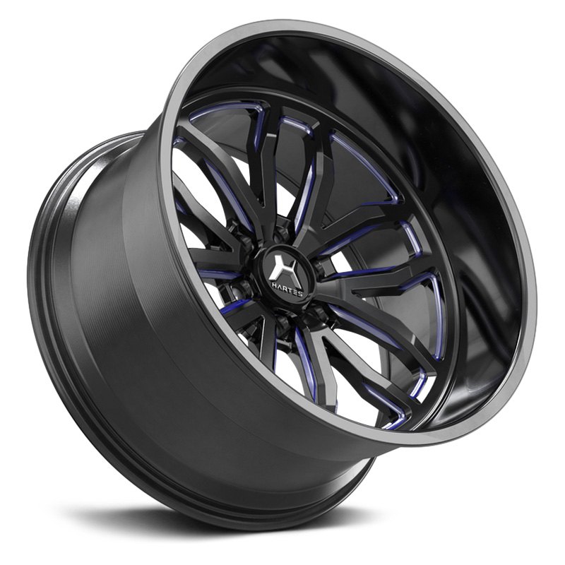 HARTES METAL® YSM-516 RANGER Wheels - Gloss Black with Blue Milled ...