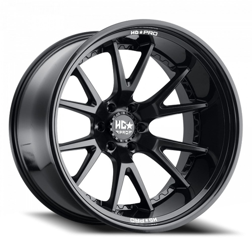 HD PRO® LHD PRO 1 Wheels - Matte Black with Gloss Black Lip Rims