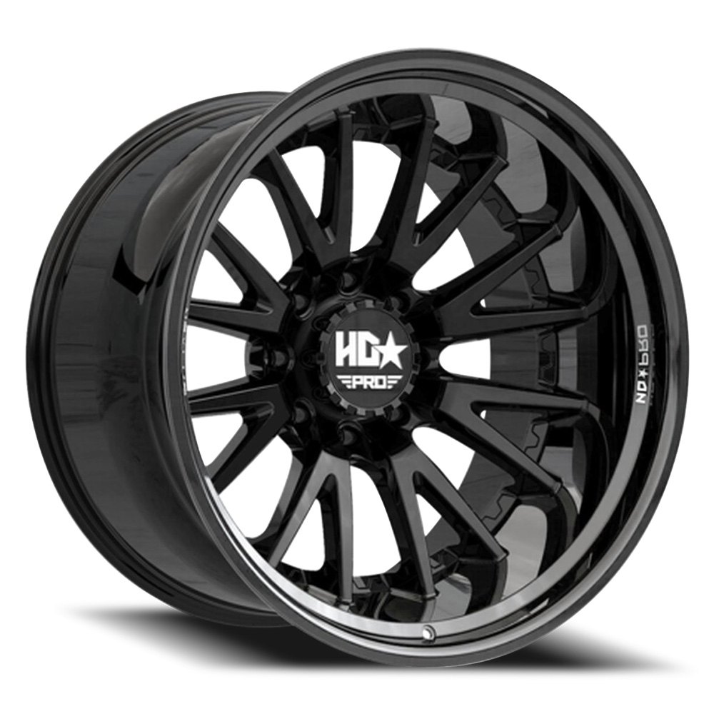 HD PRO® LHD PRO 2 Wheels - Matte Black with Gloss Black Lip Rims