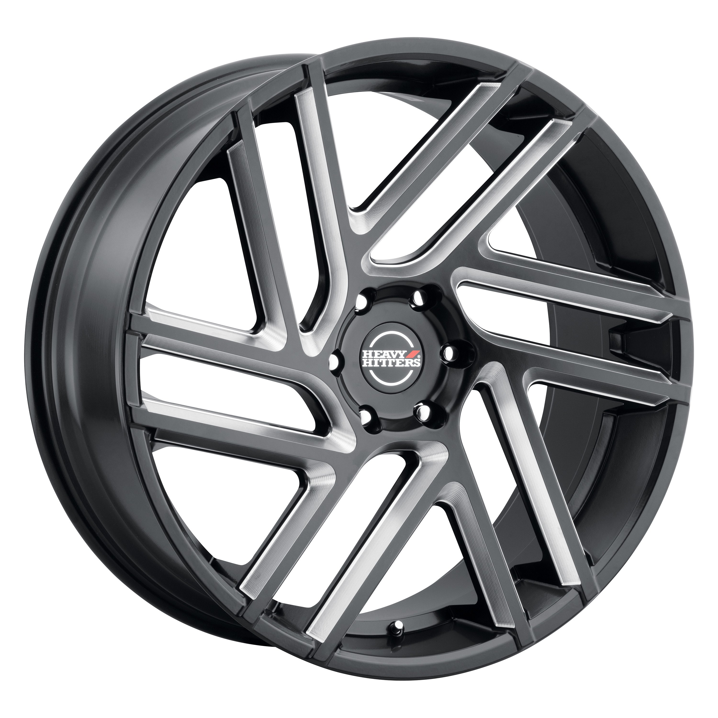 HEAVY HITTERS® HH6 Wheels - Satin Black with Milled Accents Rims