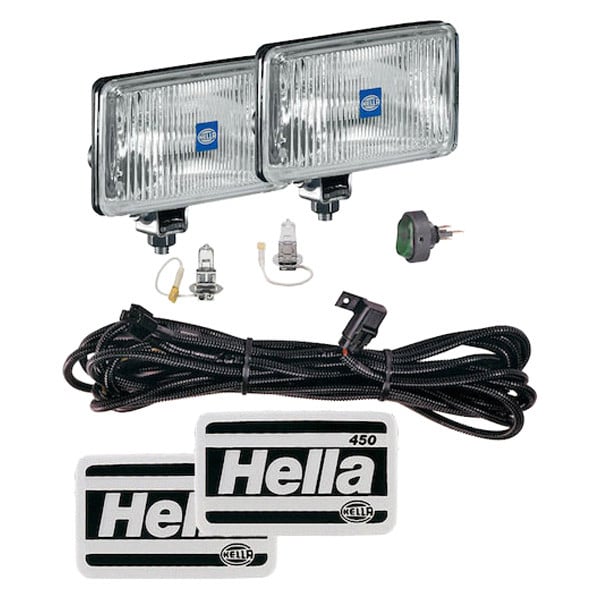 Hella® 005860691 - 450-Series SAE/ECE 6.34"x3.54" 55W Rectangular Long ...