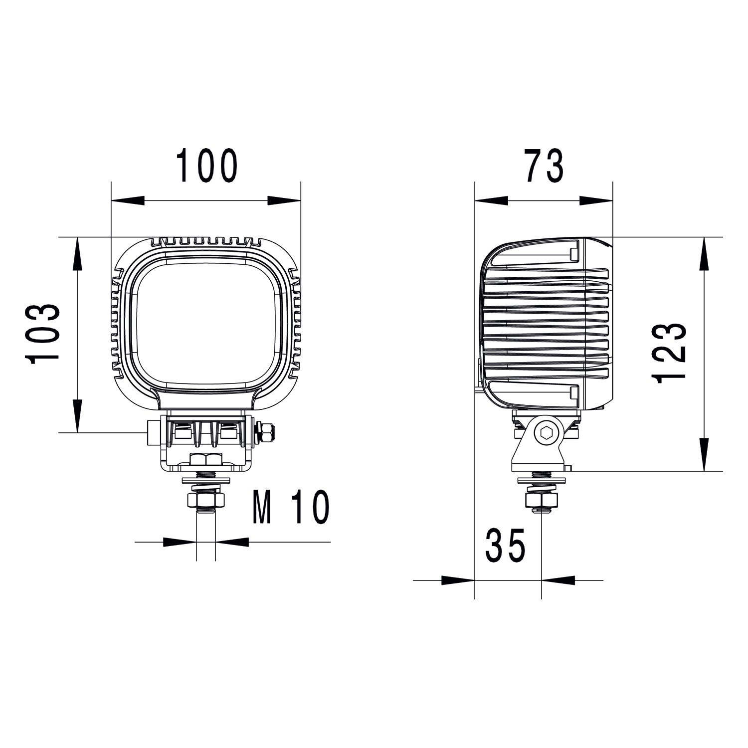 Hella® - ValueFit Square LED Light