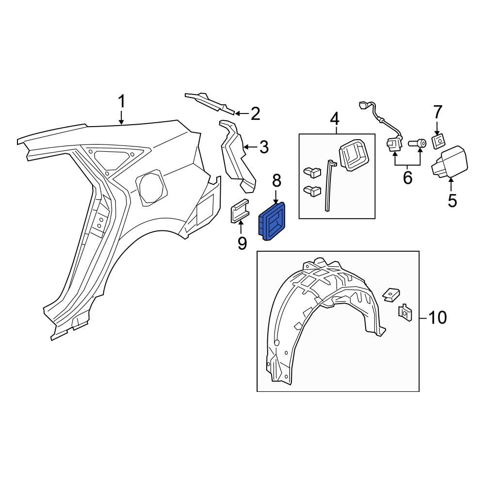 Honda OE 75450TBAA02 - Rear Quarter Panel Vent
