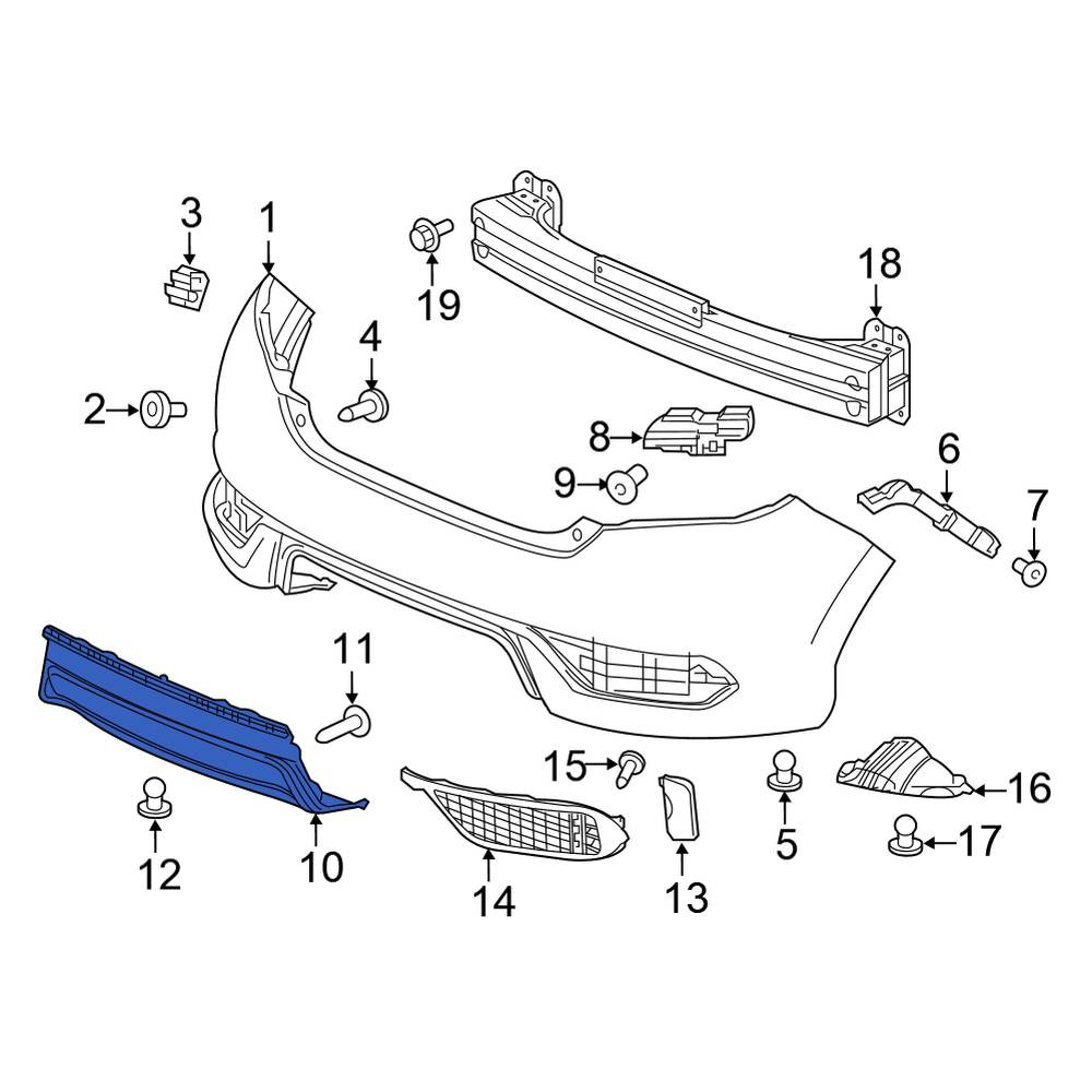 Honda OE 71502TBGA00 - Rear Valance Panel